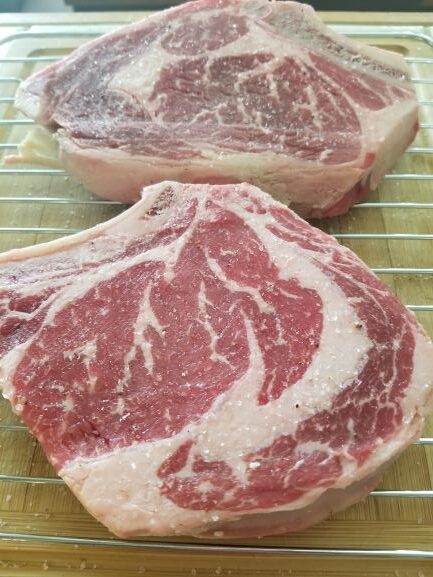Grilled Cowboy Cut Ribeye Steaks - CookingHeartSmart